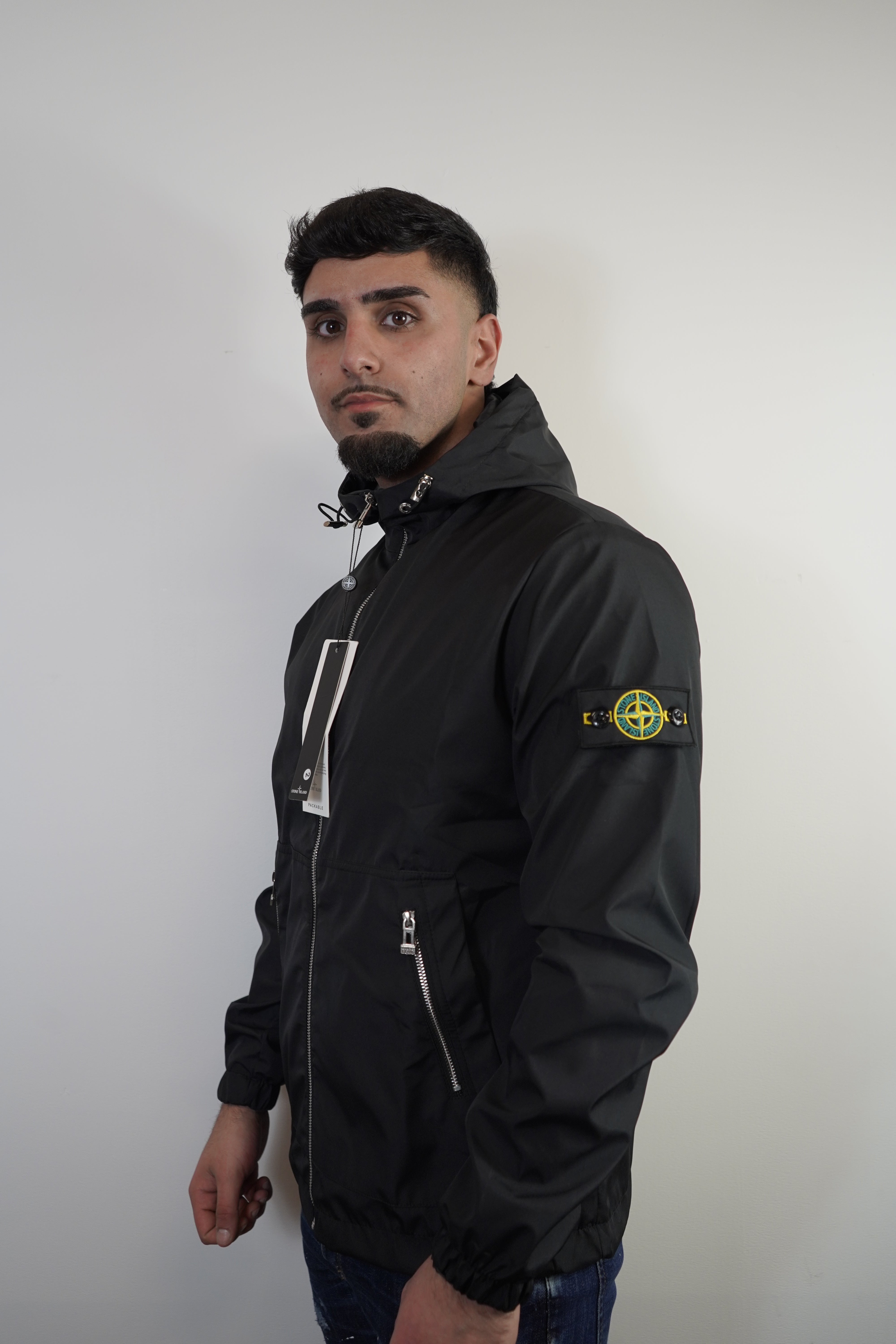 STONE ISLAND REGENJAS ZWART – ELITE